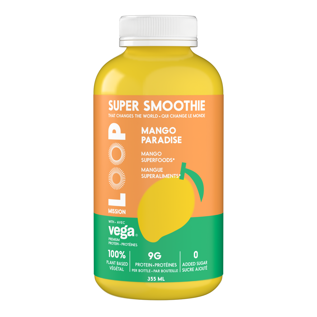 MANGO PARADISE 355ml - Protein Cold-Pressed Smoothies - LOOP Mission