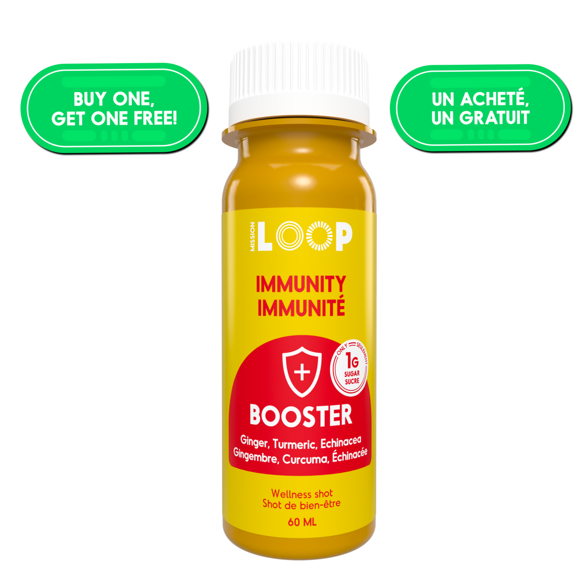 BOOSTER SHOT 60ml - Cold Pressed Wellness Shot - LOOP Mission