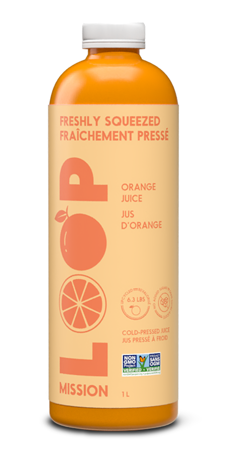 ORANGE JUICE 1L - Cold-Pressed Juice - LOOP Mission