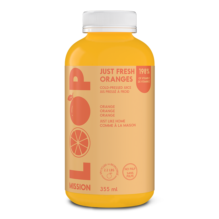 JUS D'ORANGE 355ML - Jus Pressé à Froid - LOOP Mission