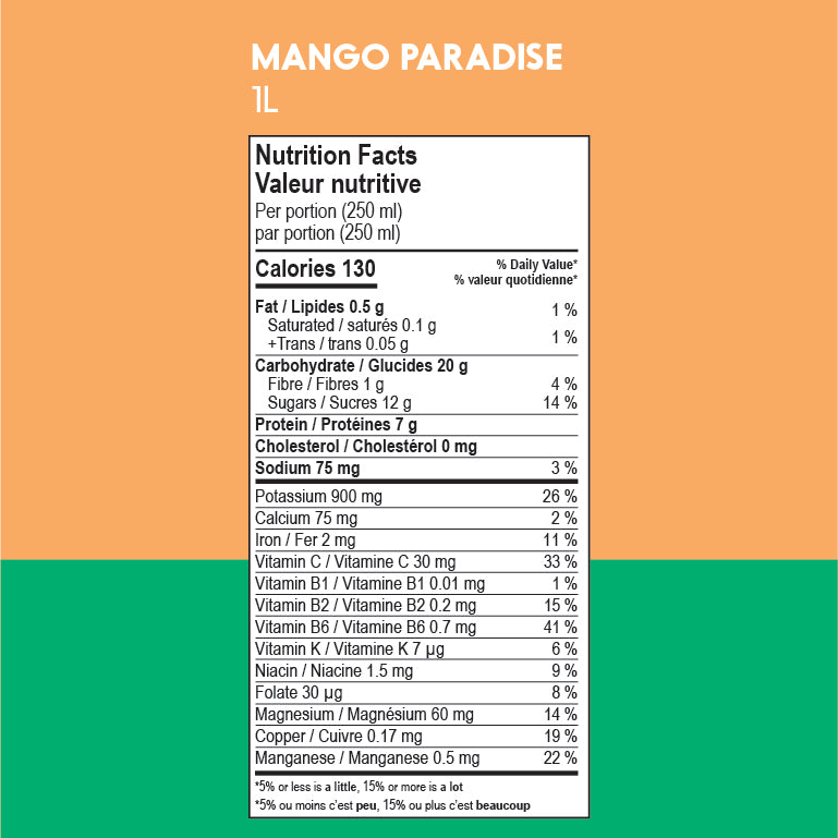 MANGO PARADISE 1L - Protein Cold-Pressed Smoothies - LOOP Mission